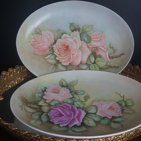 Decorative Rose Plates - Etsy