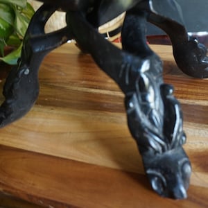 Viresa Demijohn Vase Jar With Carved Wood Stand - Etsy