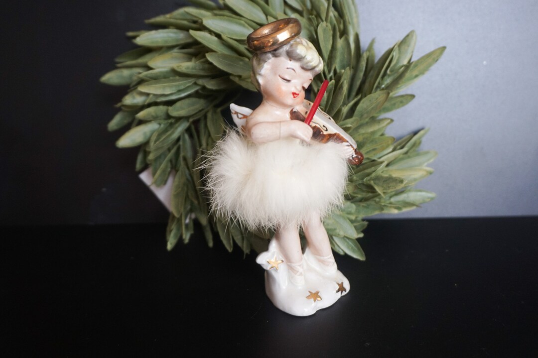 Porcelain Angel Playing Violin - Etsy
