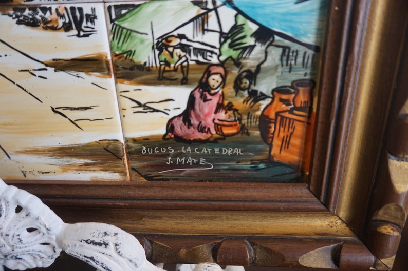 Signed J. Mate Framed Tile Art - Etsy