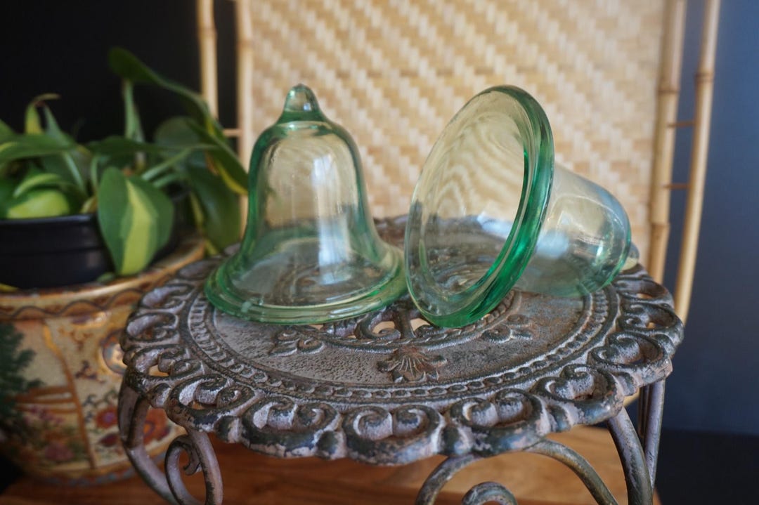 Vintage Blown Glass Miniature Bell Cloches, Set of Two - Etsy