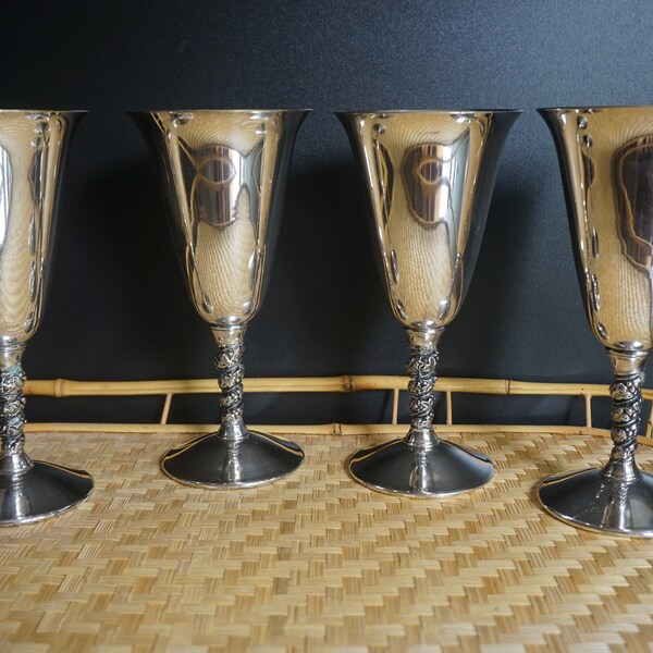 Silver Plate Goblets - Etsy