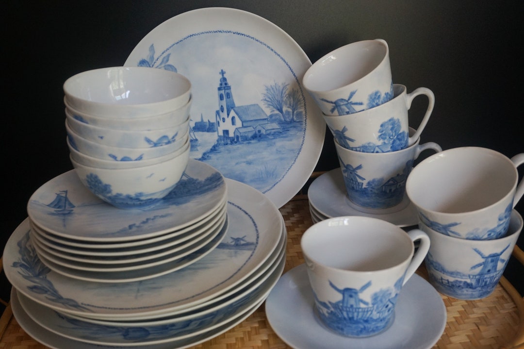 Nautical/holland Themed Dinner Set - Etsy