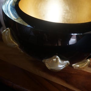 Molly Stone 22K Gold Pillows Blown Glass Signed Bowl - Etsy