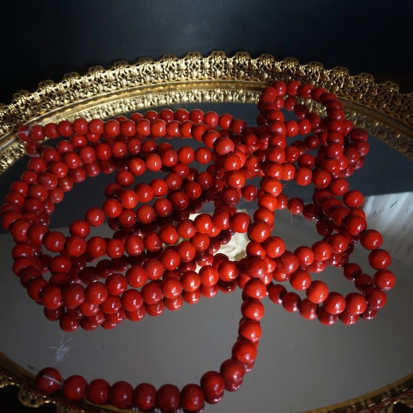 Red Beaded Garland - Etsy