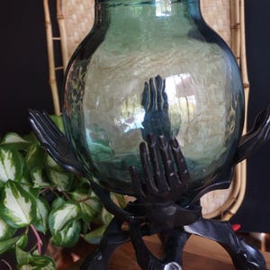 Viresa Demijohn Vase Jar With Carved Wood Stand - Etsy