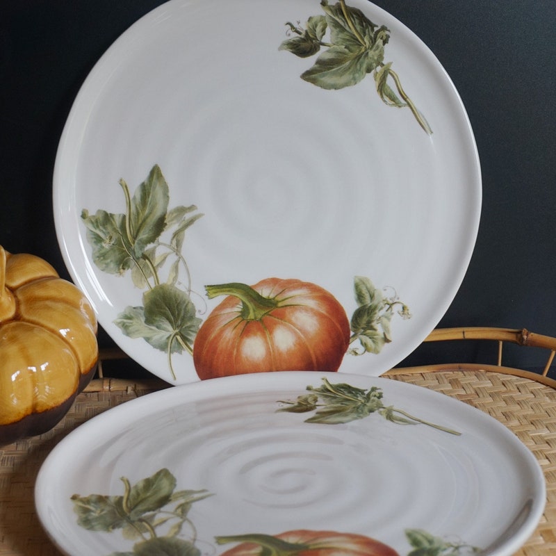 Pumpkin Ceramic Plates - Etsy