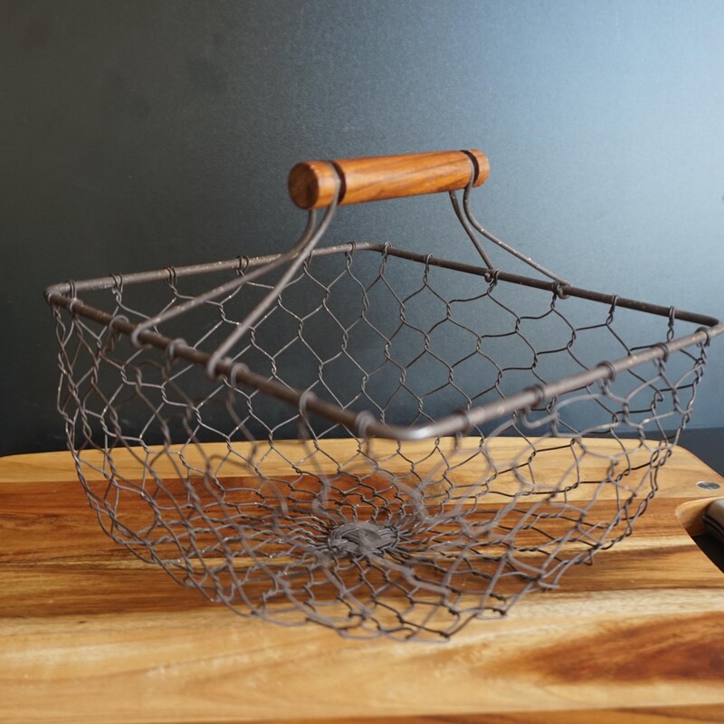 Rustic Wire Basket - Etsy