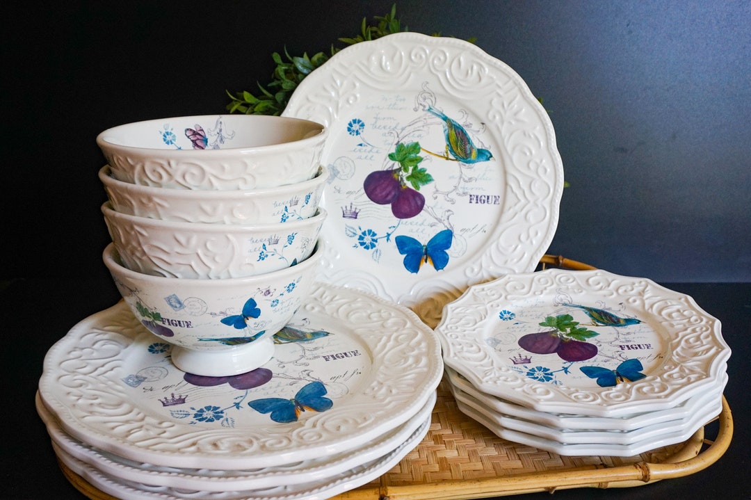 Vintage Mikasa Antique Countryside Fig Dinner Set-gift for Wedding ...