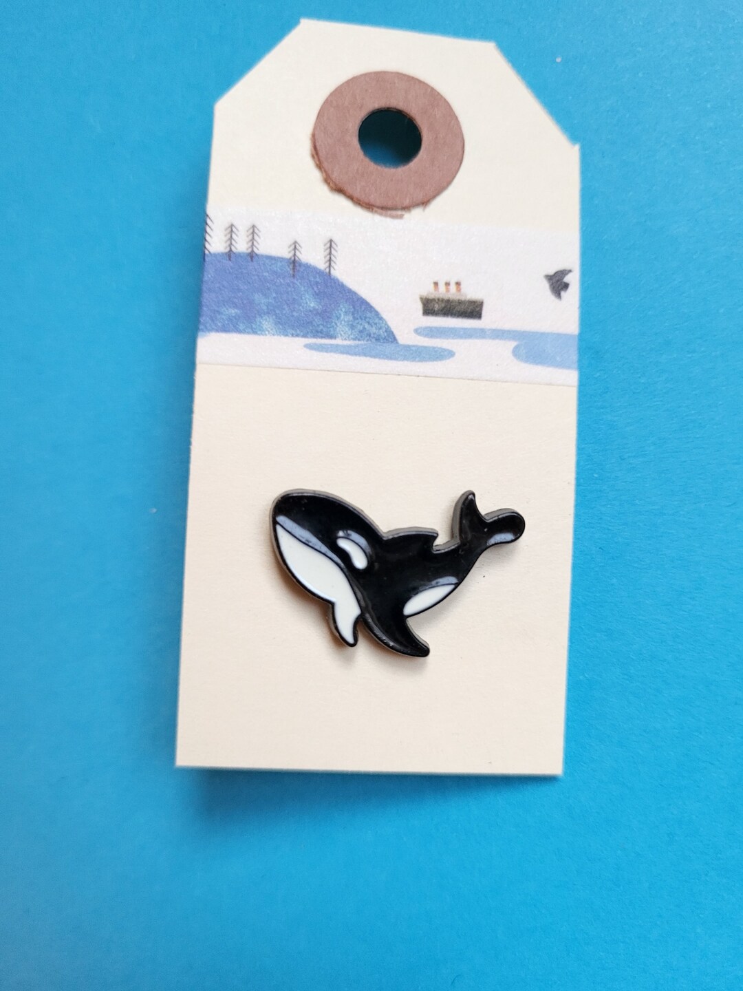 Orca Whale Enamel Pin - Etsy