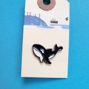Orca Whale Enamel Pin - Etsy