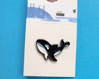 Killer Whale Brooch Killer Whale Pin Killer Whale Jewelry Whale Brooch ...
