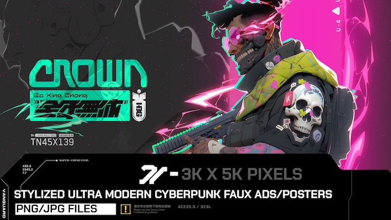 13 Stylized Neo Cyberpunk Posters for In-game Ads - Etsy