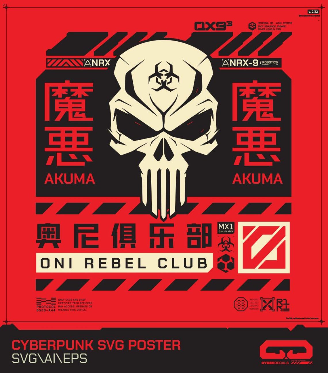 SVG Cyberpunk Poster - Digital Download Print Modern Poster Wall Art - Etsy