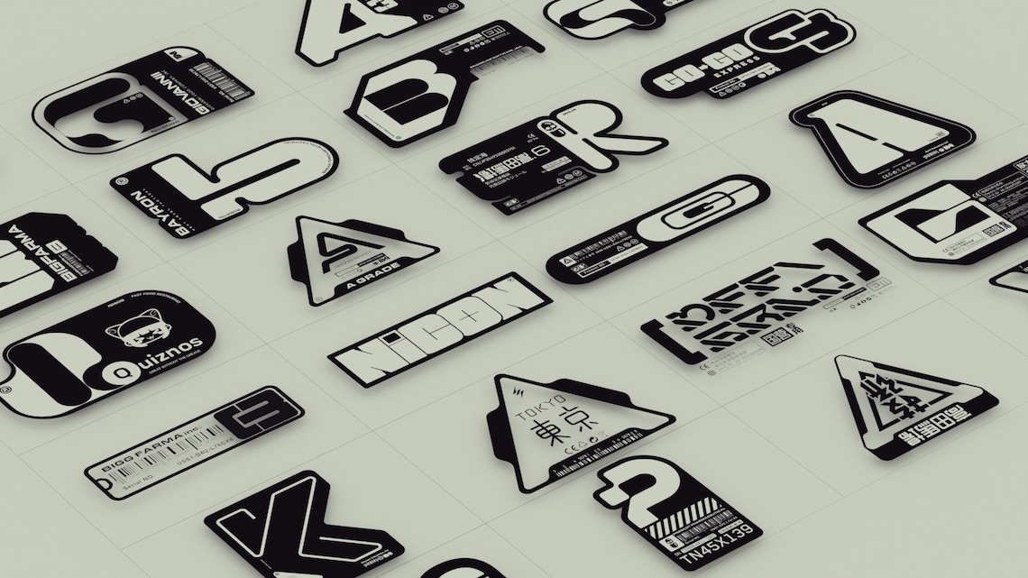 Epic Cyberpunk Vector Decals Vol 3 Extended Commercial - Etsy