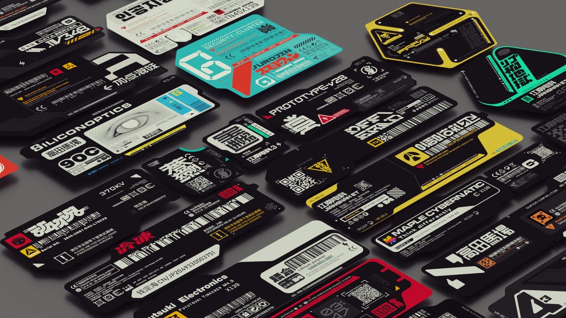 Epic Cyberpunk Vector Decals Vol 3 Extended Commercial - Etsy