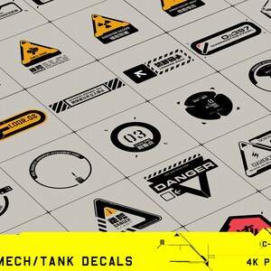 Digital - Utilitarian Mech/tank Vector Decals Extended Commercial - Etsy