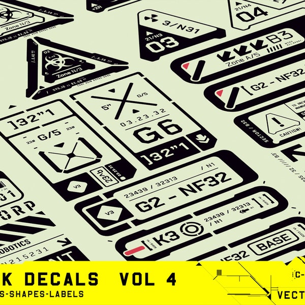 Cyberpunk Vector Decals - Etsy