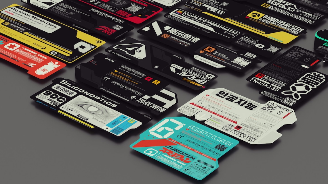 Epic Cyberpunk Vector Decals Vol 3 Extended Commercial - Etsy