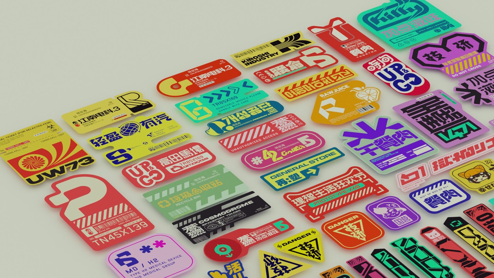 Epic Cyberpunk Vector Decals Vol 3 Extended Commercial - Etsy
