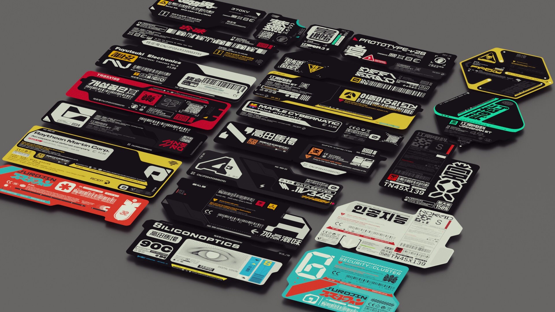 Epic Cyberpunk Vector Decals Vol 3 Extended Commercial - Etsy