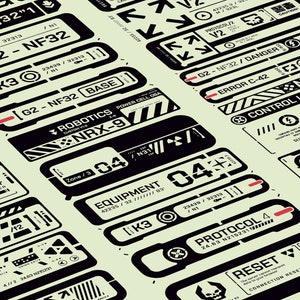 Digital - Epic Cyberpunk Vector Decals Vol 4 - Etsy