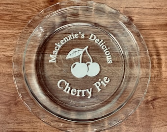 Personalized Pie Plate Pyrex Custom Deep Dish Pie Pan | Etsy
