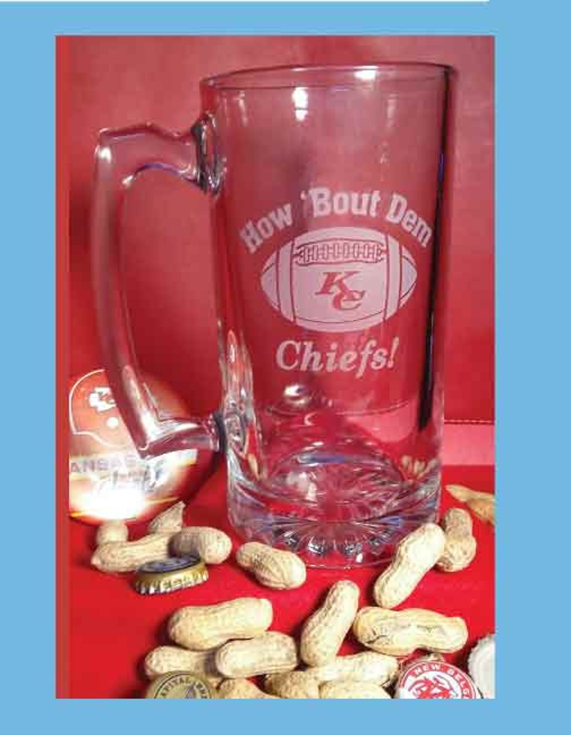 KC Chiefs Beer Mug AFC West Mug Kansas City Chiefs Football | Etsy