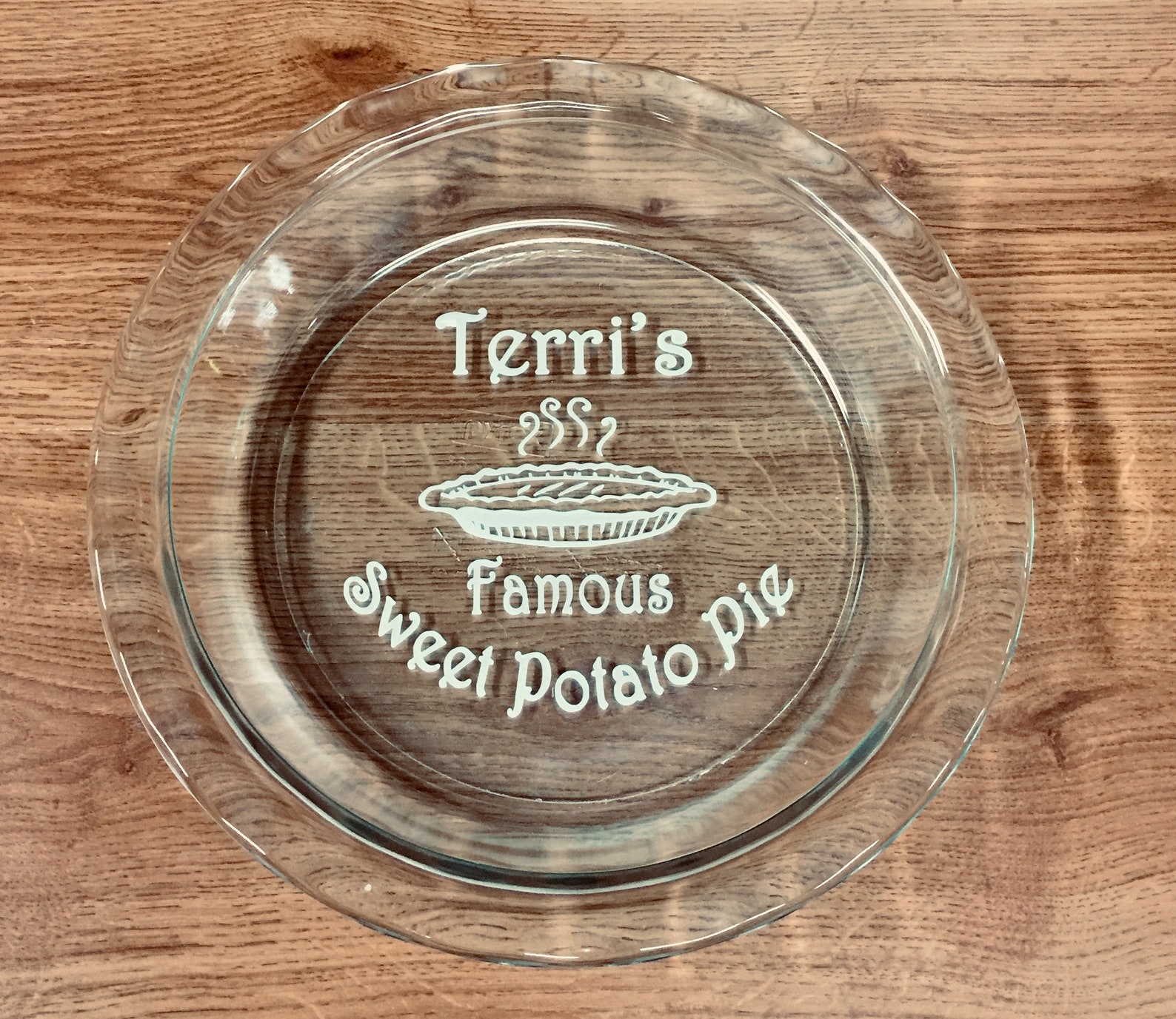 Personalized Pie Plate Pyrex Custom Deep Dish Pie Pan - Etsy