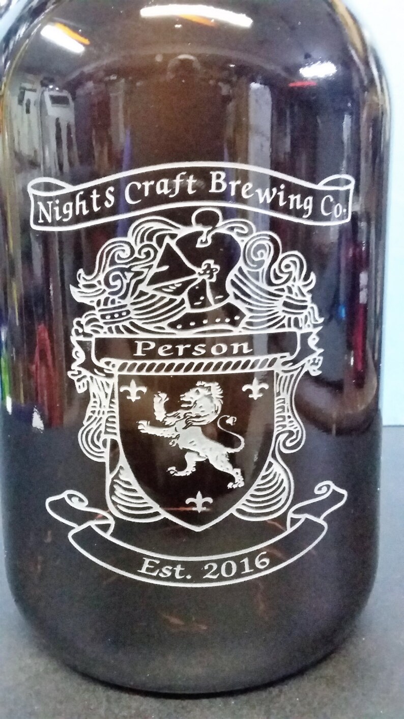 Custom Personalized Etched Growlers Custom Family Crest Coat - Etsy