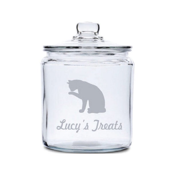 Cat Treat Jar - Etsy