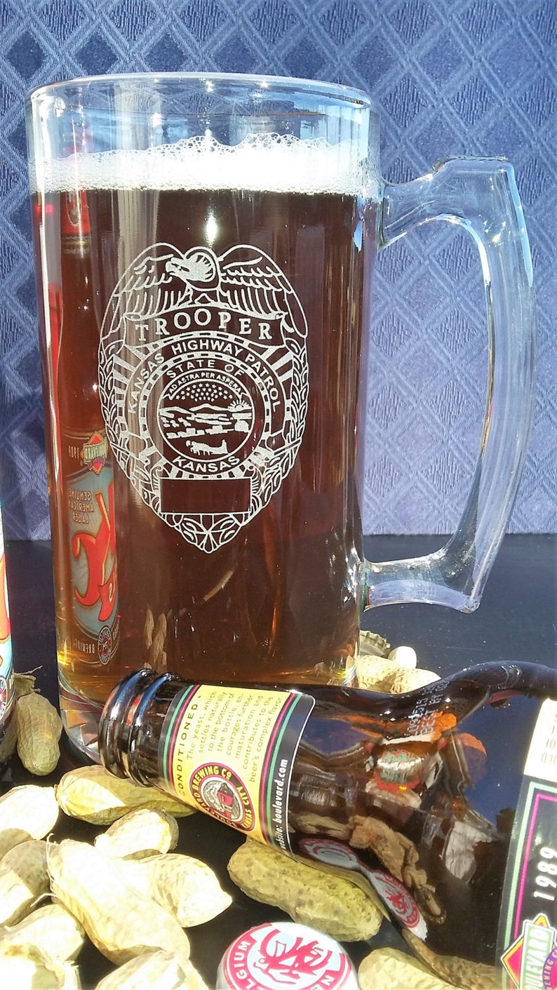Retirement Gift Police Officer Etched Beer Mug Police - Etsy