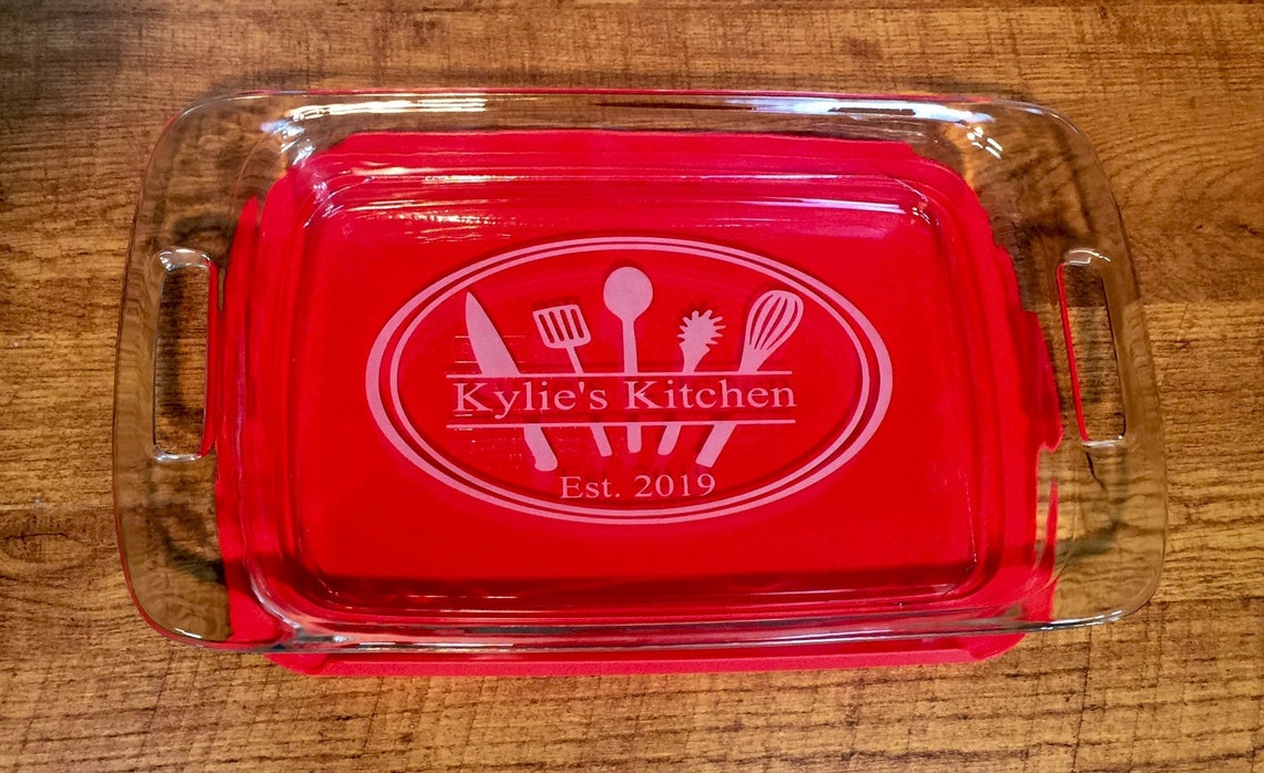 Custom Personalized Casserole Dish Pyrex Baking Dish with Lid | Etsy
