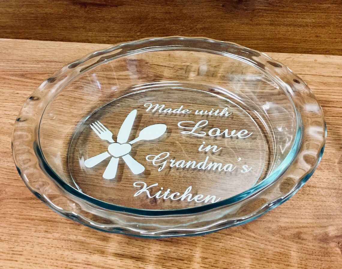 Personalized Pie Plate Pyrex Custom Deep Dish Pie Pan | Etsy