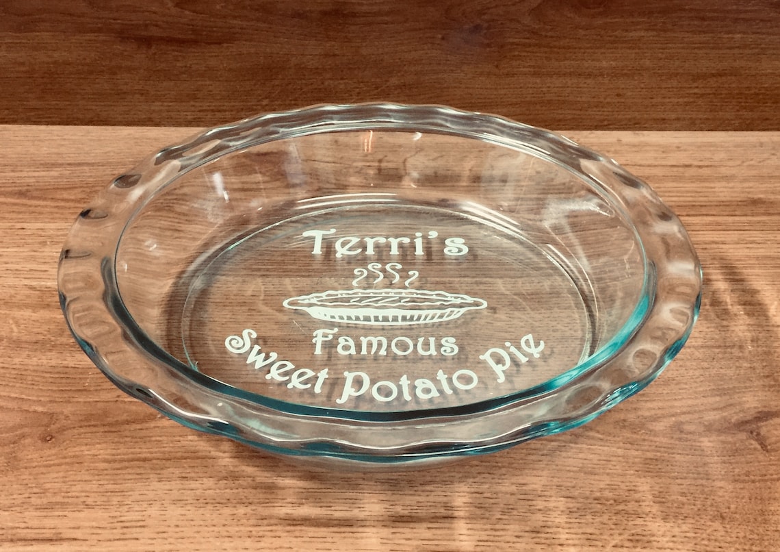 Personalized Pie Plate Pyrex Custom Deep Dish Pie Pan - Etsy