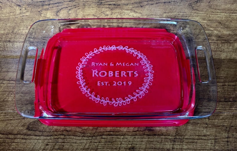Custom Personalized Casserole Dish Pyrex Baking Dish With Lid | Etsy