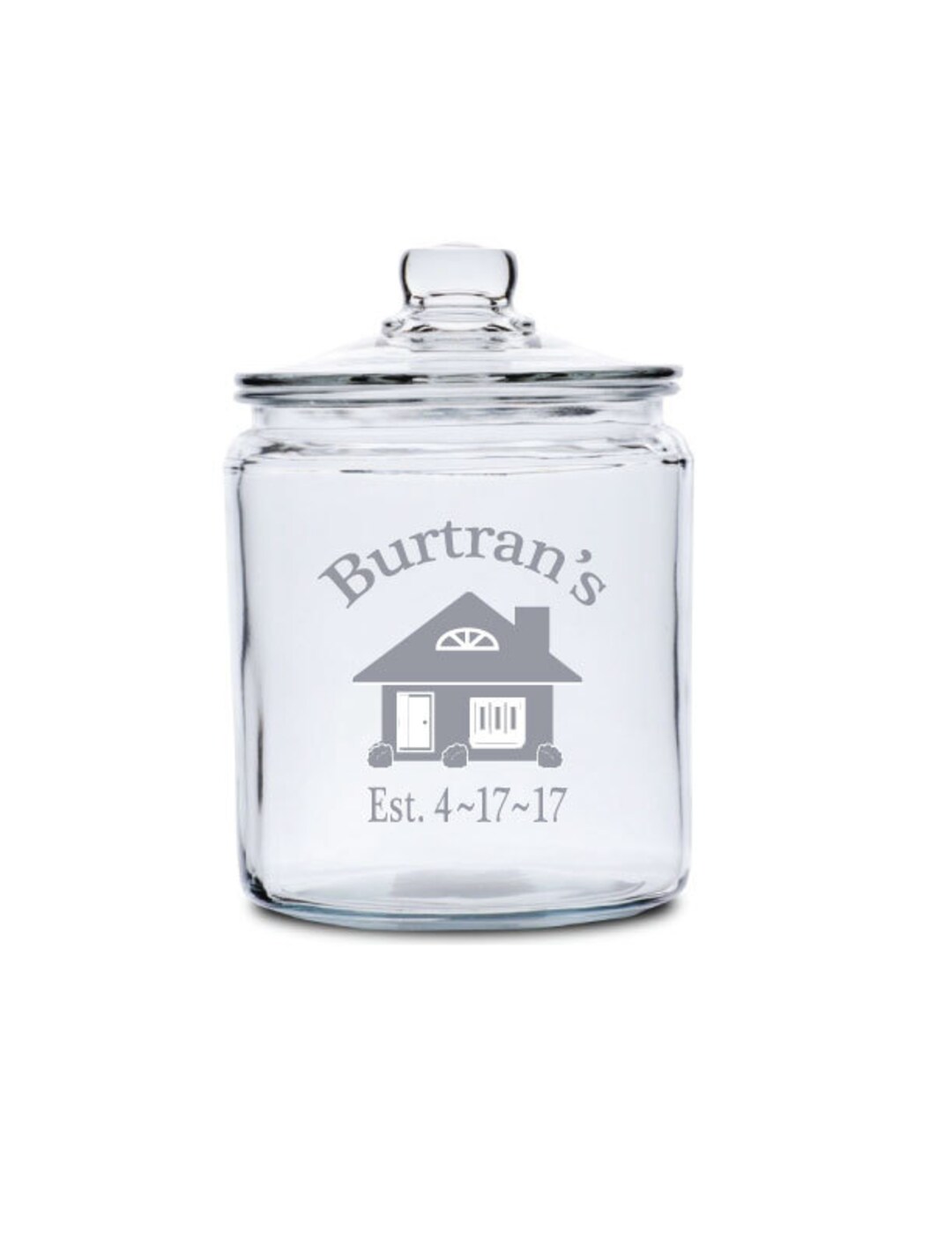 Personalized Cookie Jars, Housewarming Gift, Etched Glassware, Custom ...