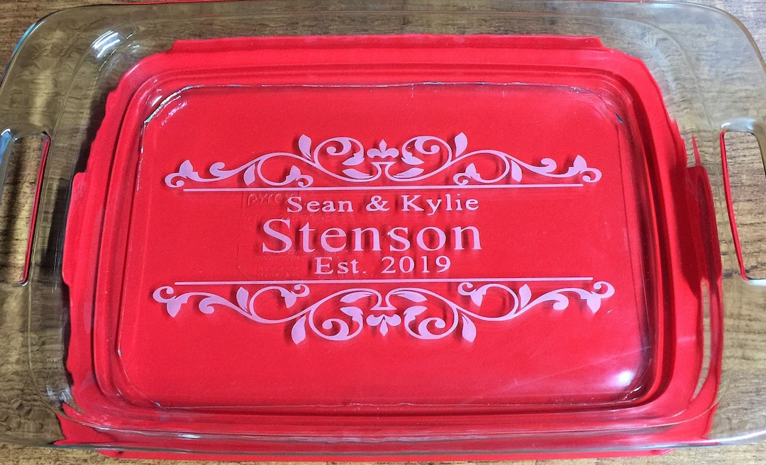 Personalized Casserole Dish Pyrex Baking Dish With Lid, Engraved Name ...