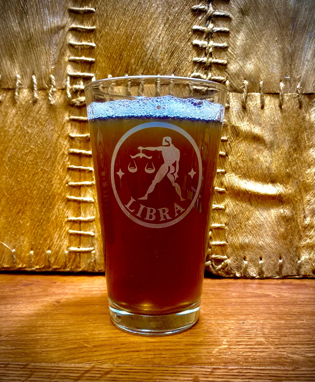 Zodiac Sign Beer Glass, Etched Zodiac Sign Glasses, Horoscope ...