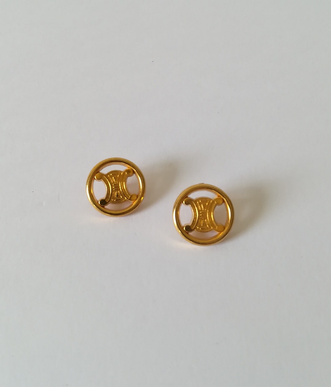 1 X Large Gold Metal Buttons Logo CELINE, Haute-couture, Haberdashery ...