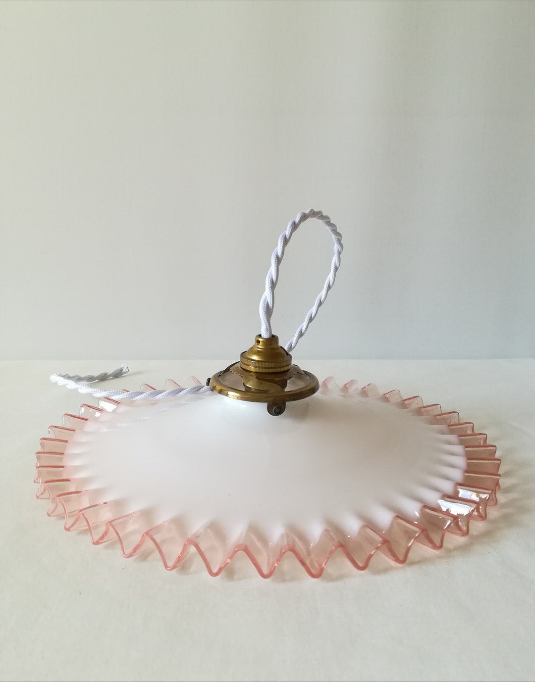 Vintage Opaline Light Shade French White Pendant Light Shade - Etsy