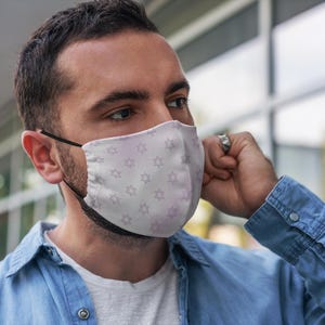 Purple Watercolor Star of David Face Mask - Etsy