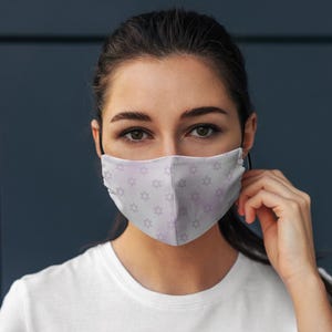 Purple Watercolor Star of David Face Mask - Etsy