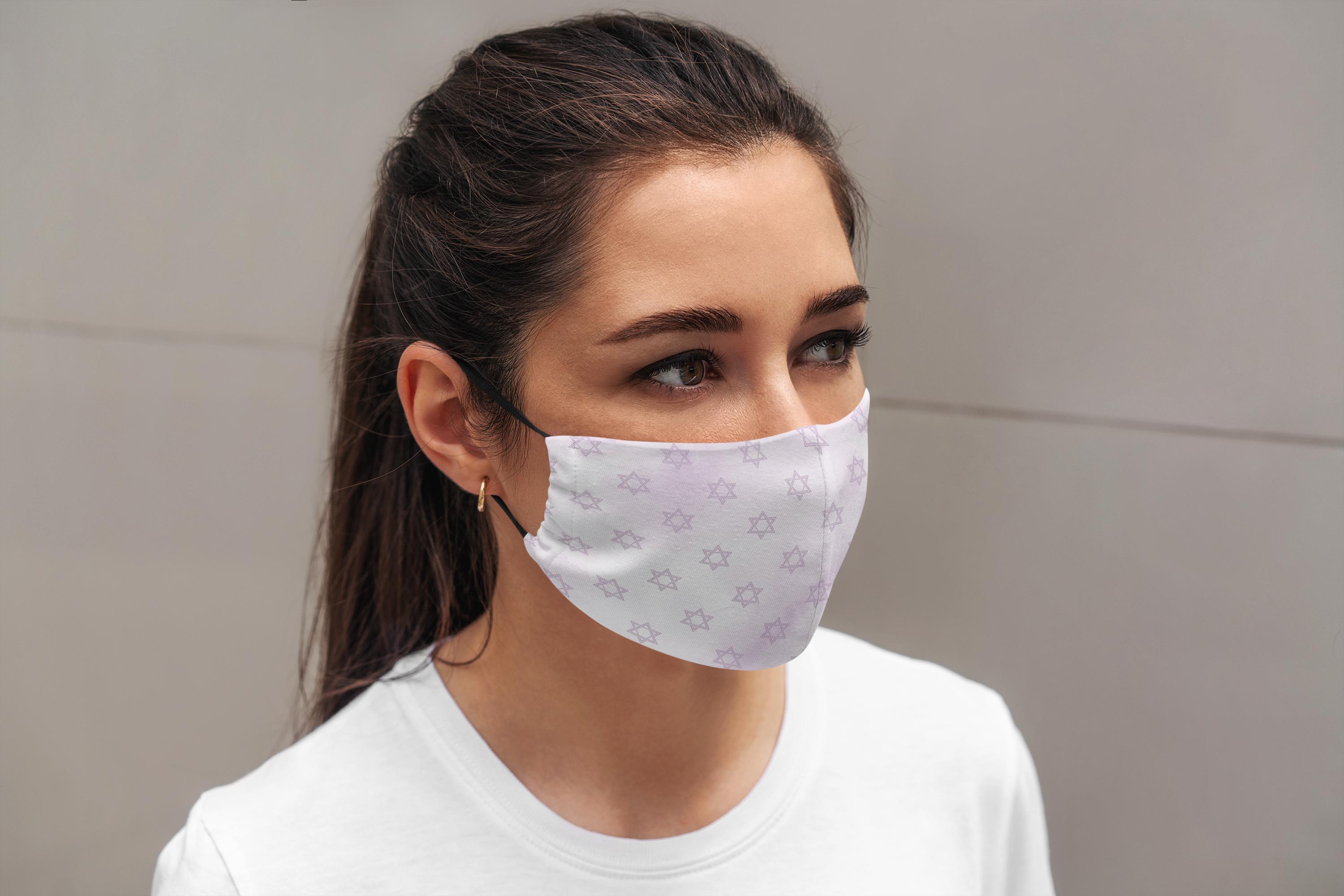 Purple Watercolor Star of David Face Mask - Etsy
