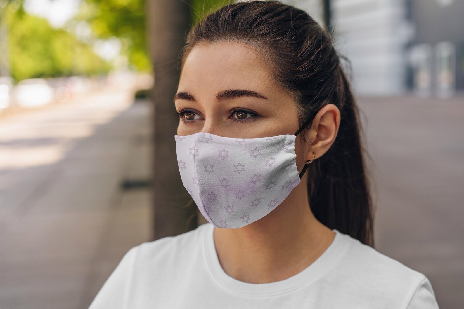 Purple Watercolor Star of David Face Mask - Etsy