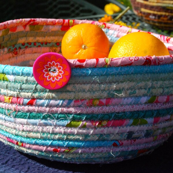 Coiled Fabric Basket - Etsy