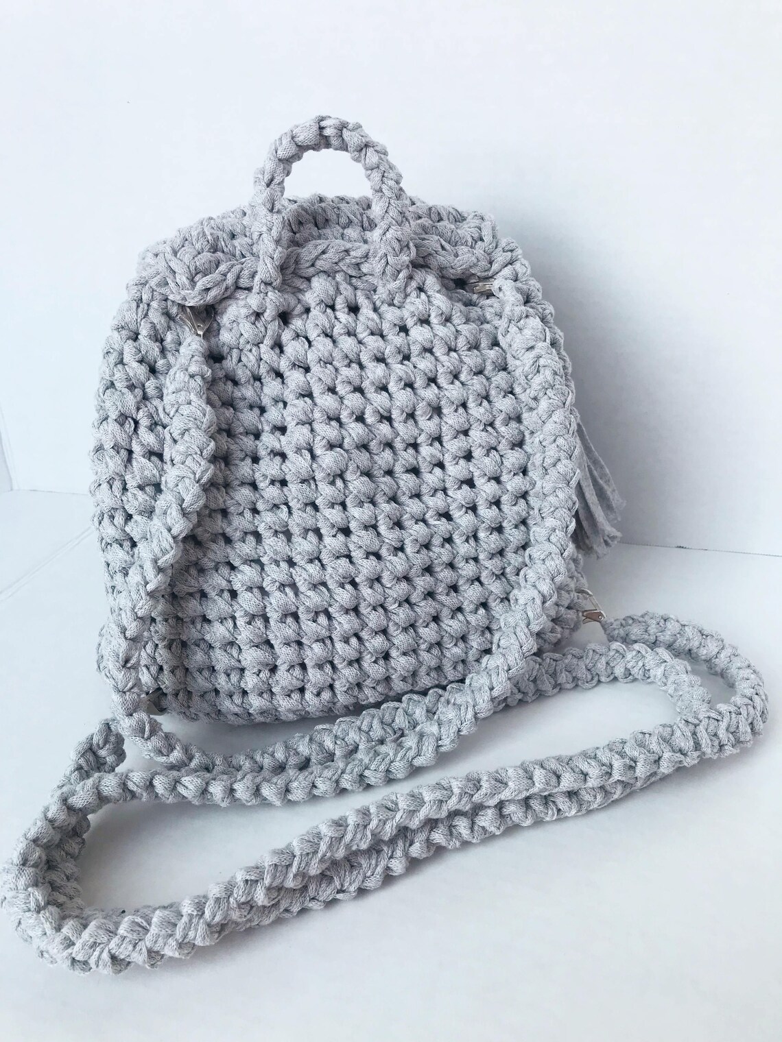Modern Trendy Crochet Backpack Purse - Etsy