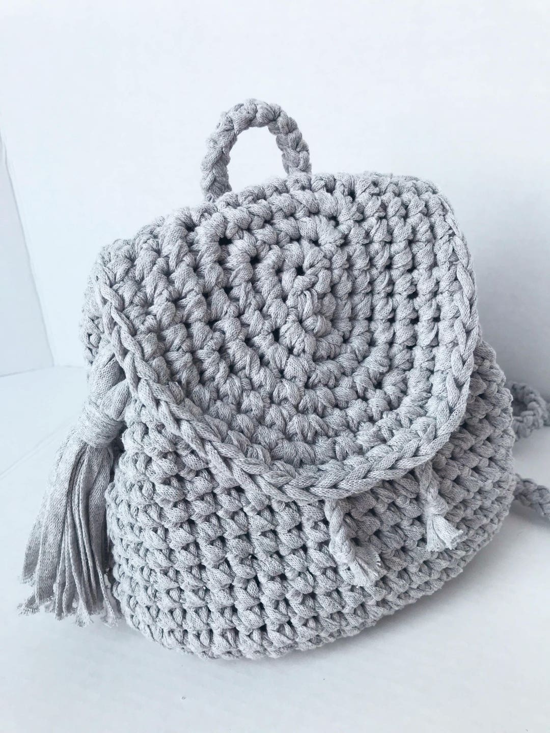 Modern Trendy Crochet Backpack Purse - Etsy