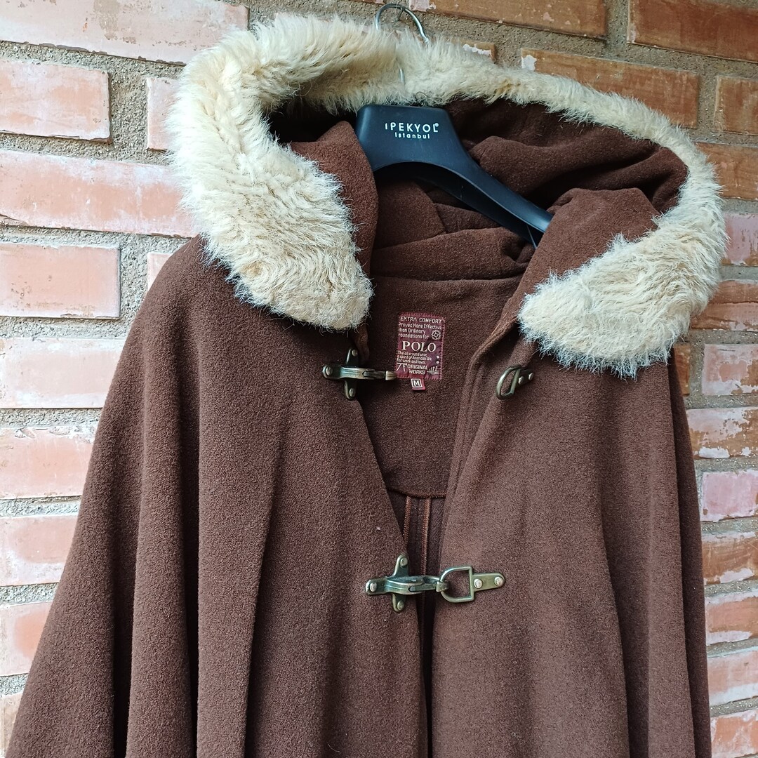 Womens Cloak Pure Wool Brown Hood Capote Pure Woolen/robin Hood ...