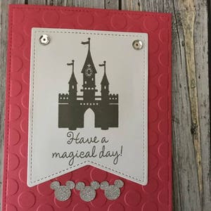 Disney Inspired Card-inspired Disney Castle Card-disney Inspired ...